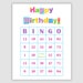 100 Birthday Bingo Cards Pdf Download, 1 per Page, Instant Printable ...