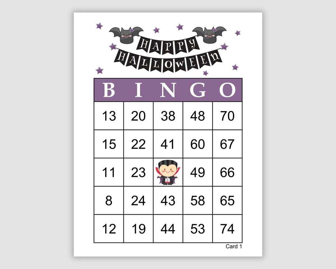 500 Halloween Bingo Cards Pdf Download, 1, 2, and 4 per Page, Instant ...