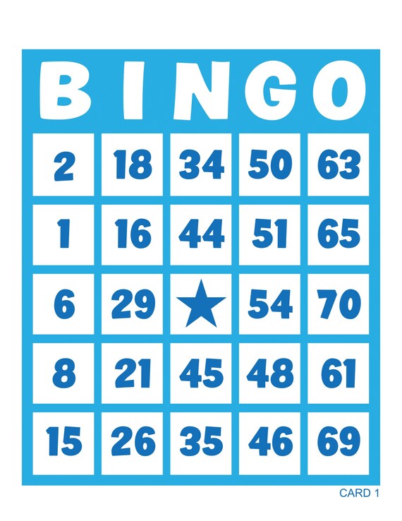 Bingo Cards 200 cards 1 per page immediate pdf download | Etsy