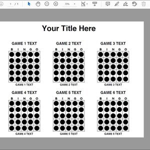 Editable Bingo Pattern Program Flyer, Easily Create Your Own 6 Game ...