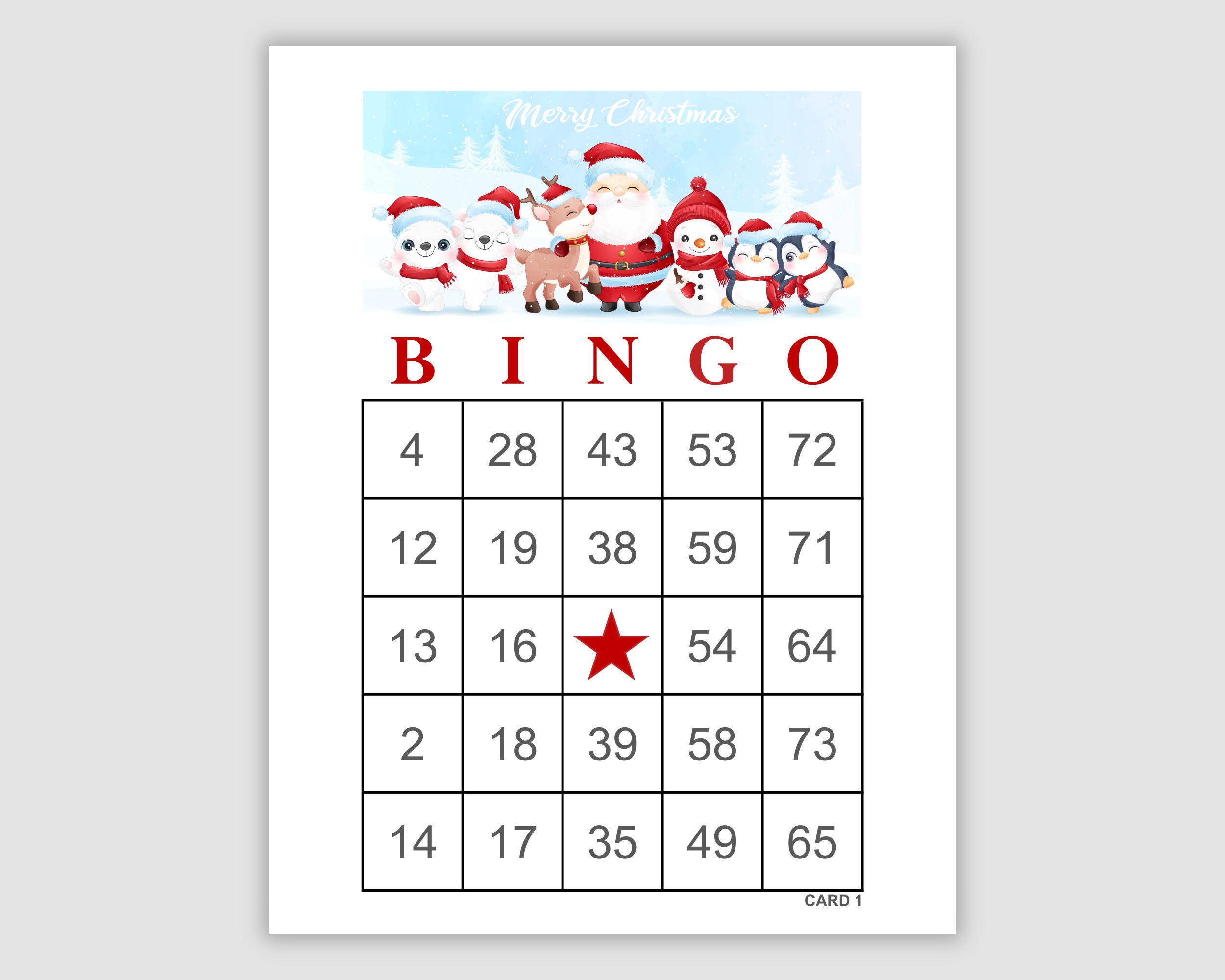 Bing Calendar Printable 30 Free Printable Christmas Bingo Cards For