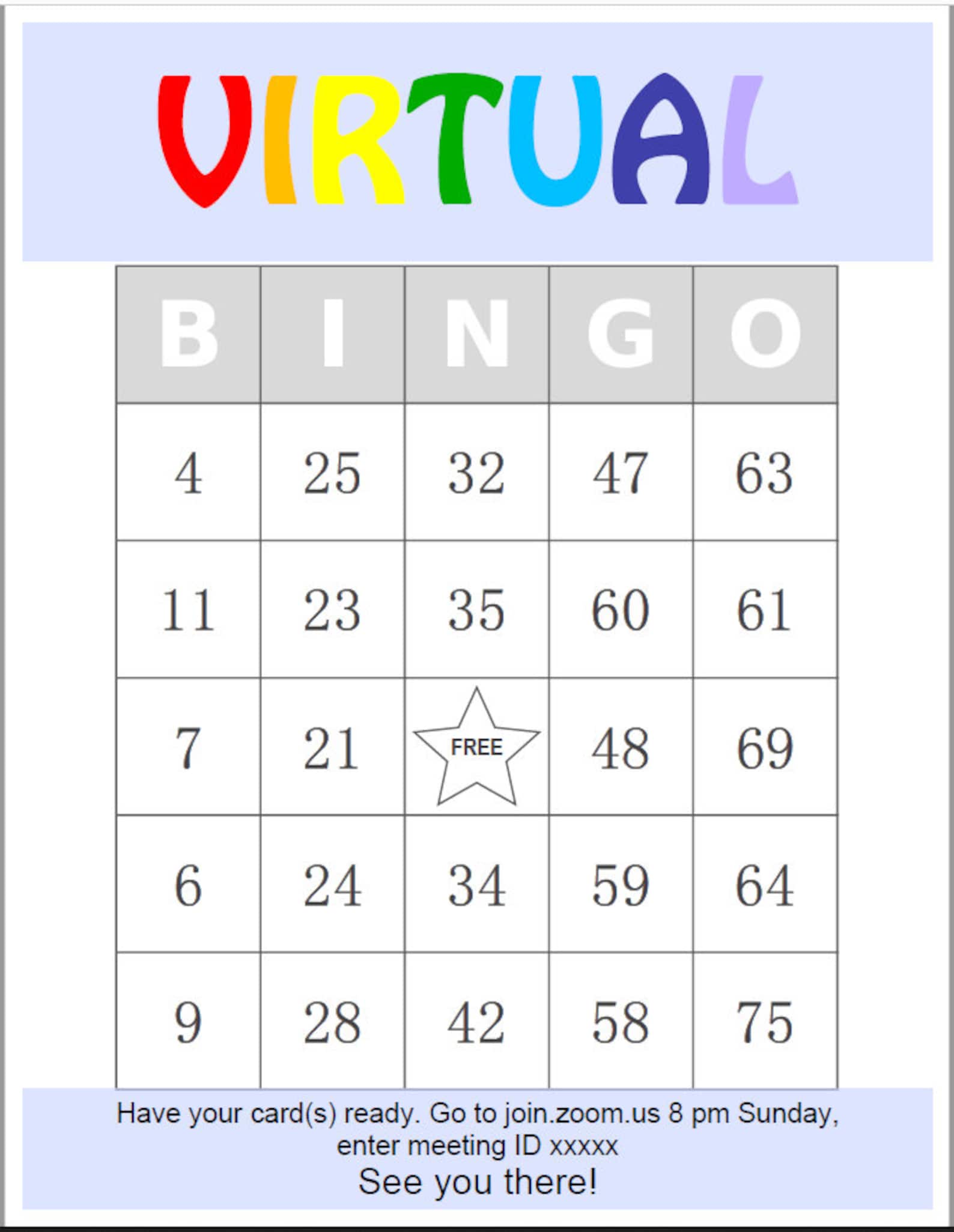 1000 Editable Bingo Cards Template, 75 Call, Top and Bottom Text Edits ...