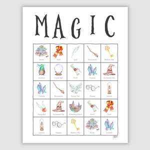 100 MAGIC Picture Bingo Cards Pdf Download, 75 Call, 1 and 2 per Page ...