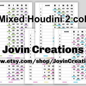 5 Bingo Boards Bundle Houdini Instant Printable Pdf - Etsy