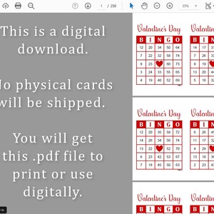 500 Valentine's Day Bingo Cards Pdf Download, 1, 2, and 4 per Page ...