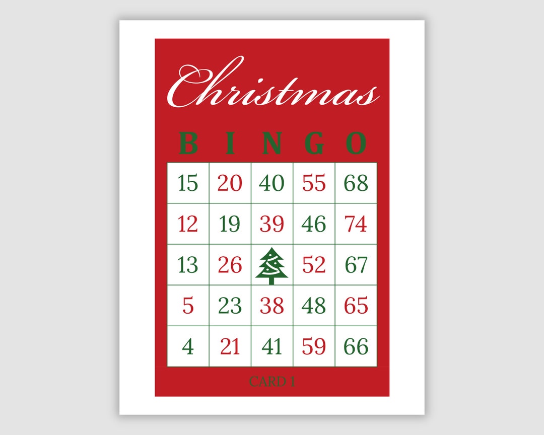 200 Christmas Bingo Cards Pdf Download, 1, 2, and 4 per Page, Instant ...