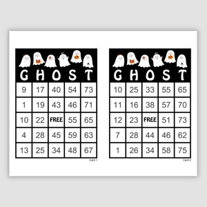 100 Halloween Bingo Cards Pdf Download, 1, 2, and 4 per Page, Instant ...