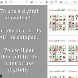 100 Christmas Bingo Cards Pdf Download, 1 and 2 per Page, Printable ...