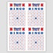100 Memorial Day Bingo Cards, Pdf Download, 1, 2, and 4 per Page ...