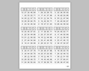 Free Printable Bingo Card With 9 Bingos - Etsy