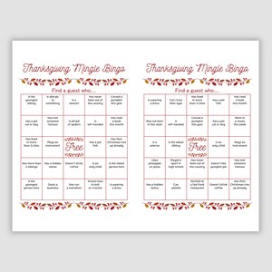 100 Thanksgiving Bingo Cards Pdf Download, 1 and 2 per Page, Instant ...
