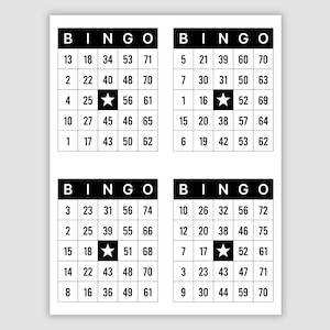 600 Bingo Cards Pdf Download, 1, 2, 4, and 6 per Page, Instant ...