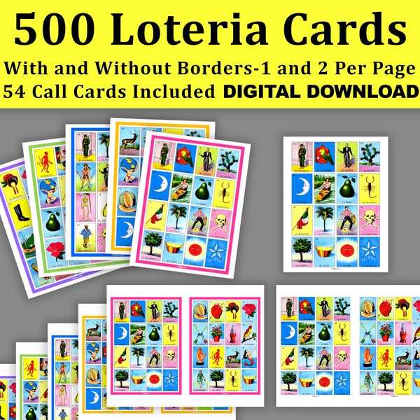 Printable Loteria Game Cards - Etsy