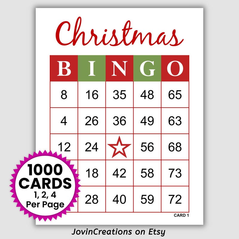 Math Christmas Bingo - Etsy