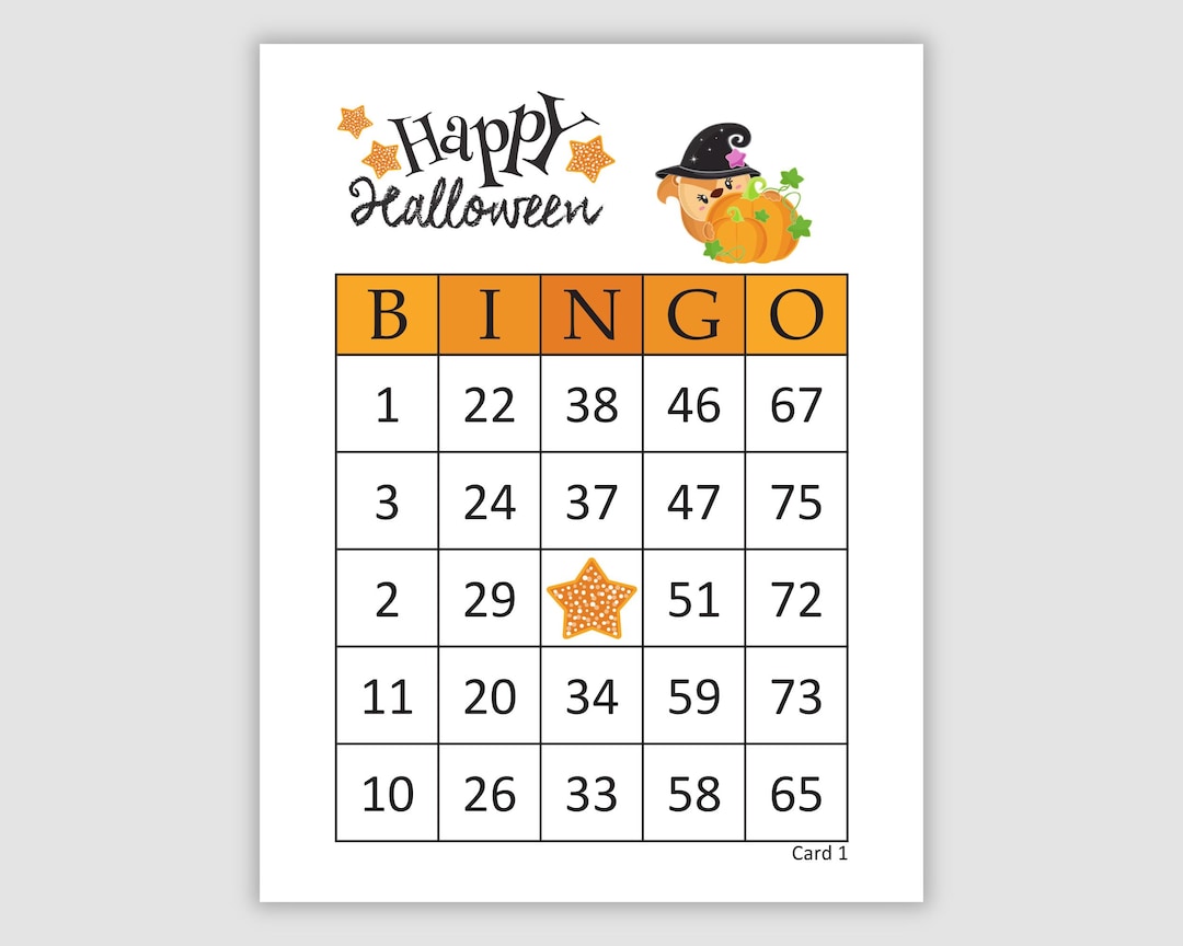 500 Halloween Bingo Cards PDF, 1, 2, and 4 per Page, Halloween Bingo ...