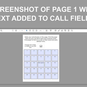 50 Card Editable Bingo Template, 24 Call Game, All Text and Free Image ...