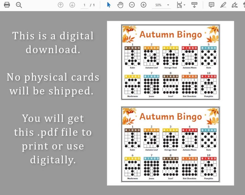 10 Autumn Bingo Patterns Program Flyer Fall Bingo Patterns Printable ...