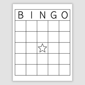 Empty Bingo Card Template - Etsy