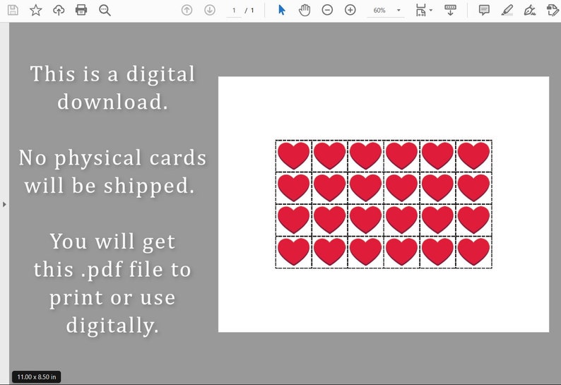 100 Valentine’s Day Alphabet Bingo Pdf Download, 1 per Page, 24 Call ...