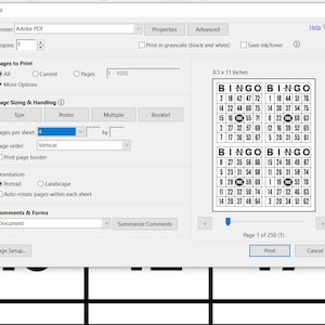 500 Jumbo Bingo Cards Pdf Download, Easily Print 1, 2, 4, 6, or 9 per ...