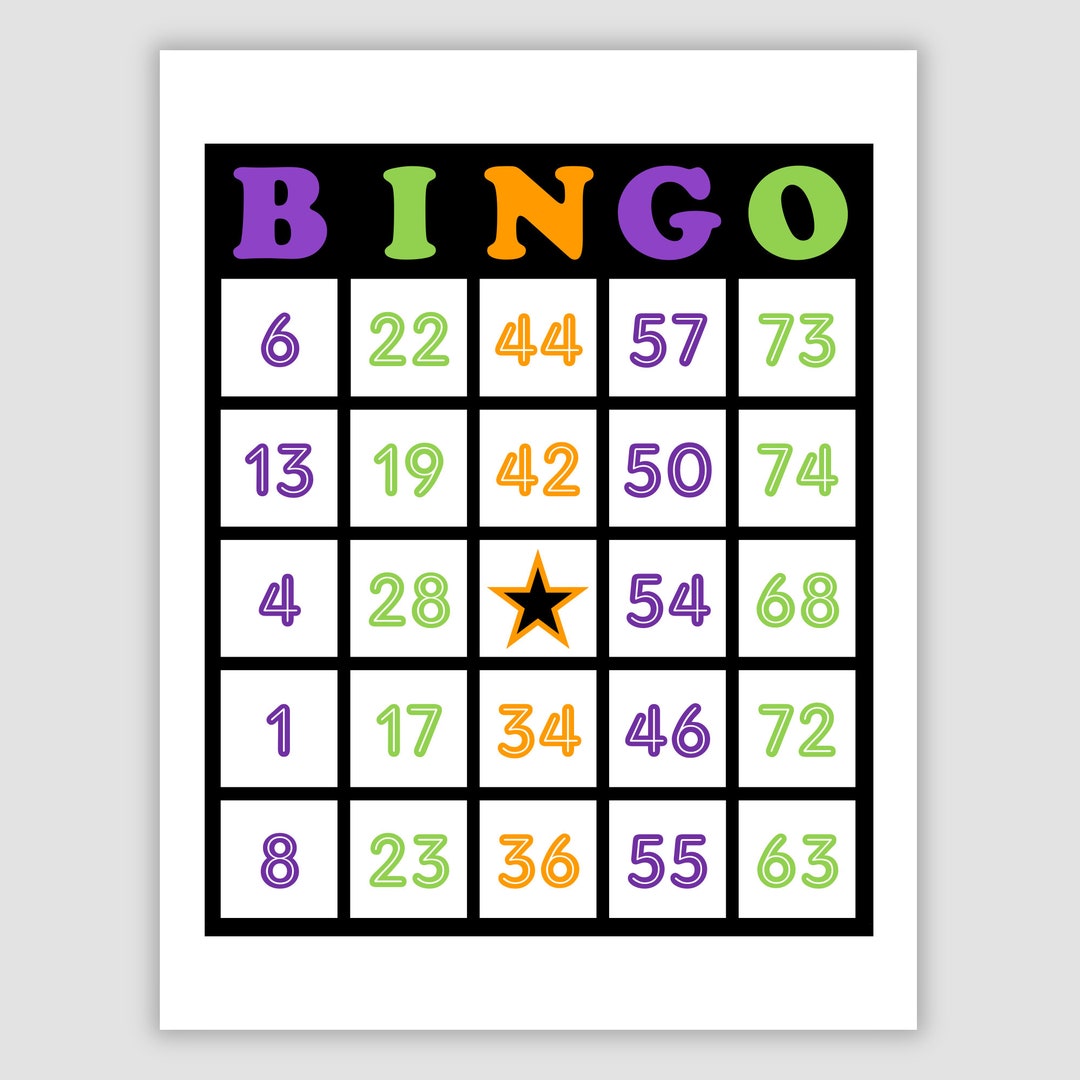 200 Halloween Bingo Cards Pdf Dowload, 1 per Page, Instant Printable ...
