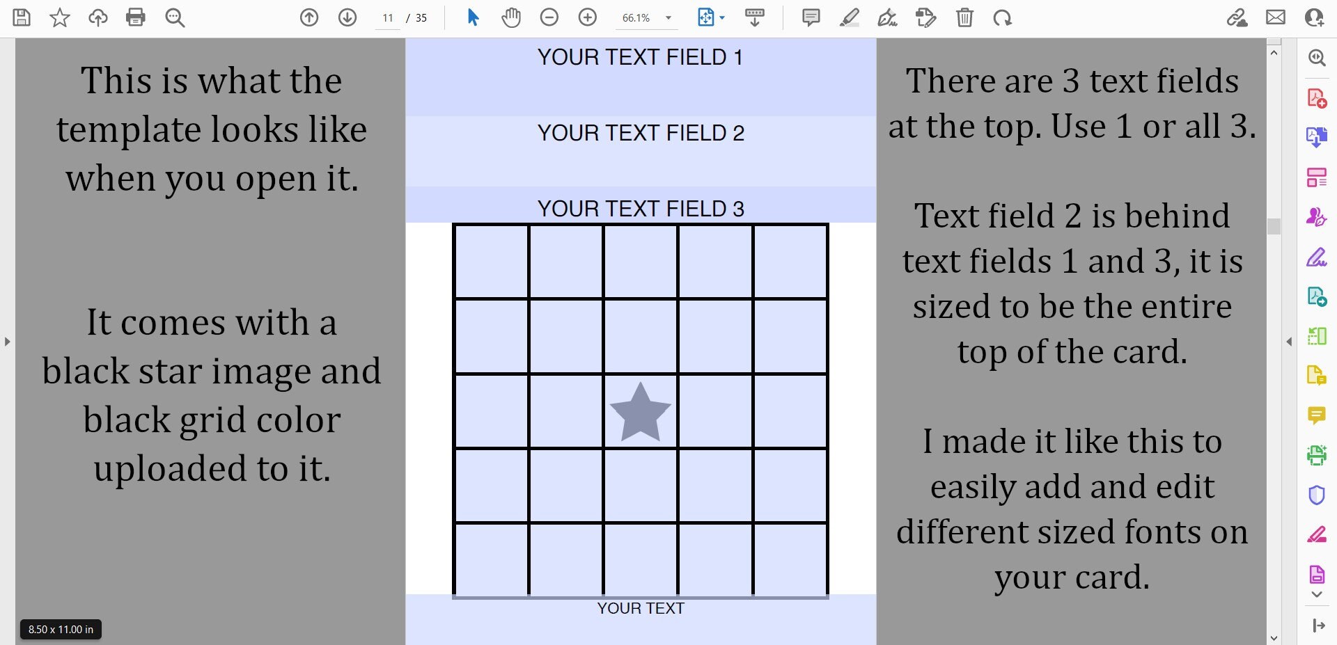 25 Card Editable Bingo Template, Text/picture Fields Everything Edits ...