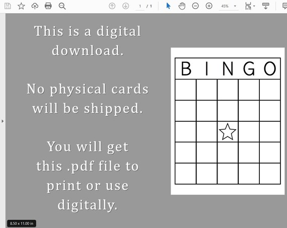 18 Printable free printable bingo cards Forms and Templates - Fillable ...