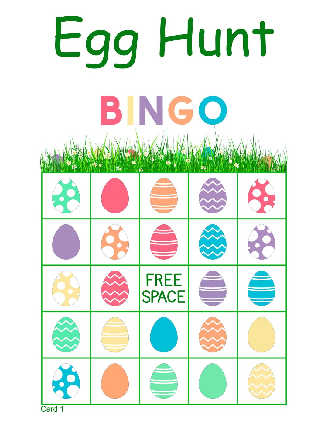 Spring Bingo Cards, 100 Cards, Prints 1 and 2 per Page, 24 Call ...