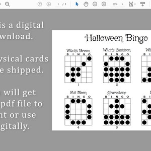6 Halloween Bingo Patterns Program Flyer, Instant Printable Pdf ...