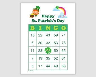 200 Birthday Bingo Cards Pdf Download, 1 per Page, Instant Printable ...