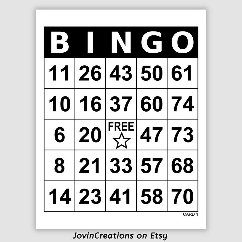 Printable Halloween Bingo - Etsy