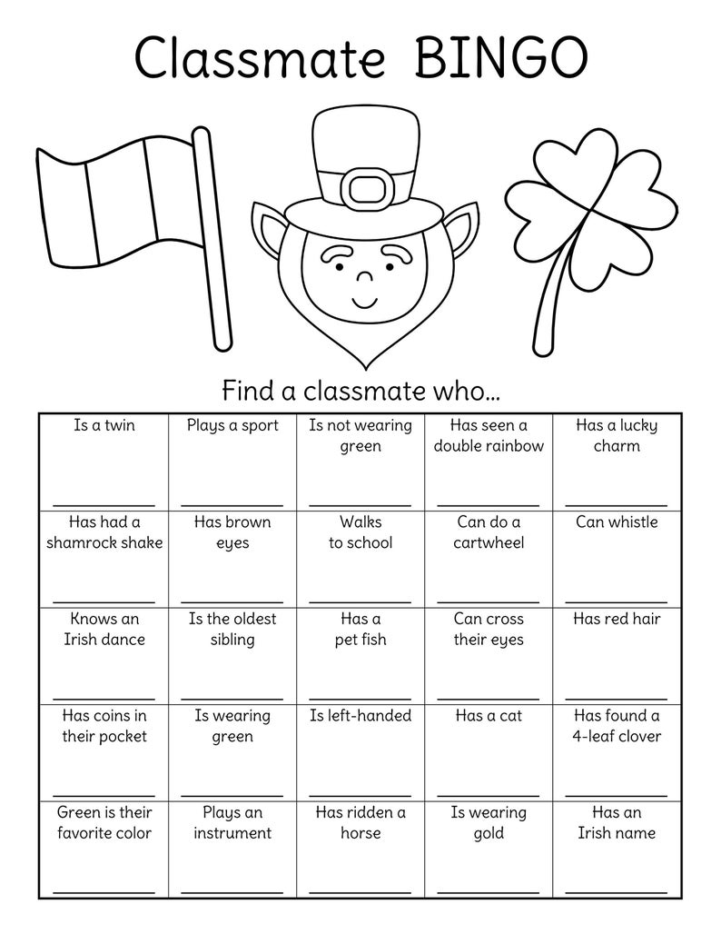 50 Classmate Bingo Cards Pdf Download 1 per Page Instant - Etsy
