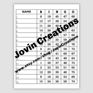 6 Bingo Boards Bundle Plus 1 Blank, Instant Printable Pdf Download - Etsy