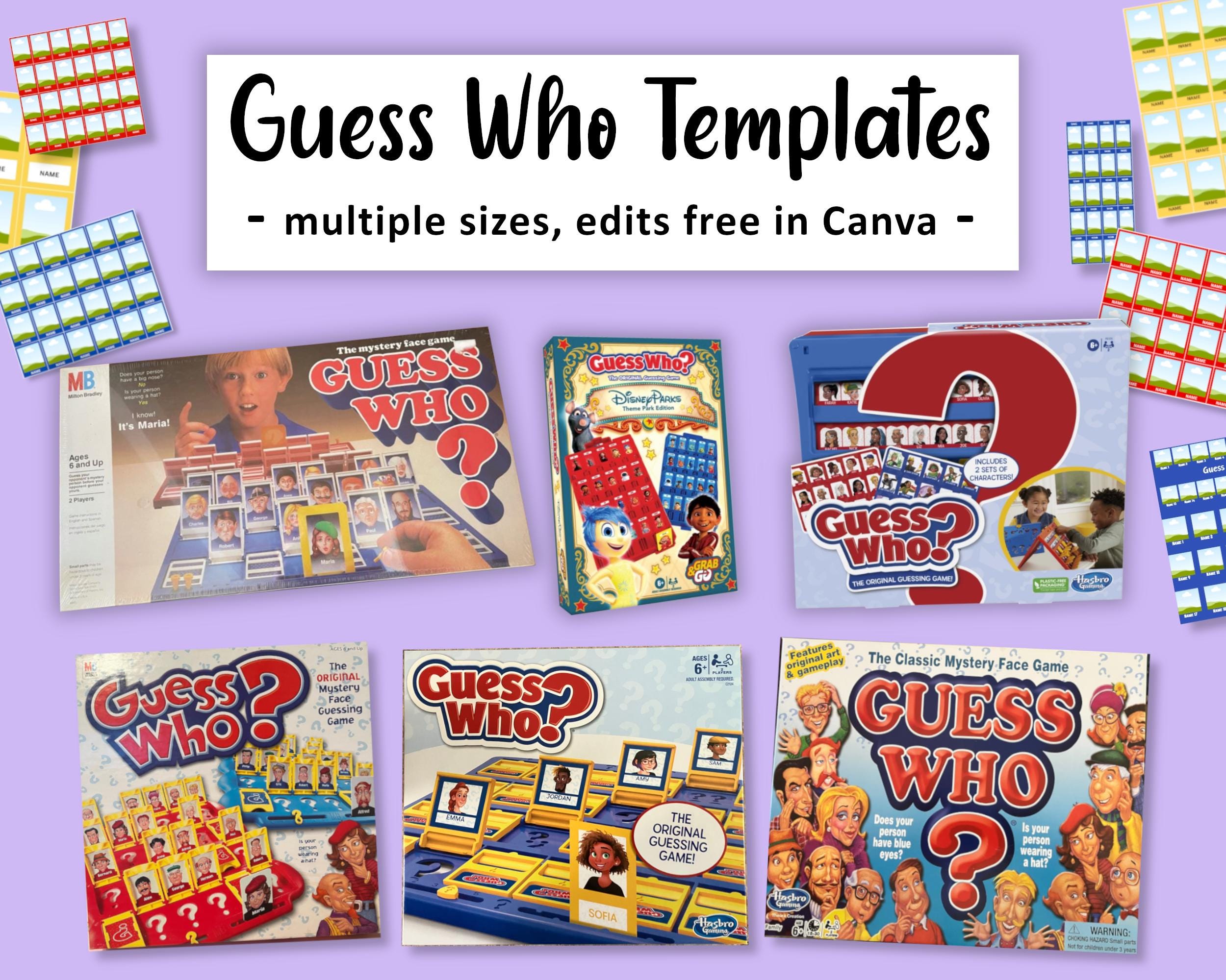 Make Custom Guess Who Game Pieces With My Canva Guess Who Template ...