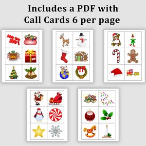 100 Christmas Bingo Cards Pdf Download, 1 and 2 per Page, Printable ...