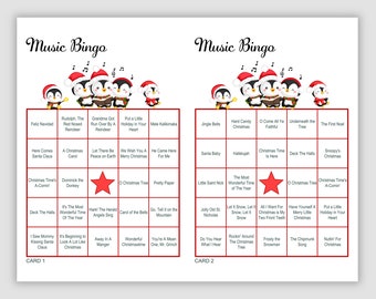 100 Winter Bingo Cards Pdf Download 1 and 2 per Page Instant - Etsy