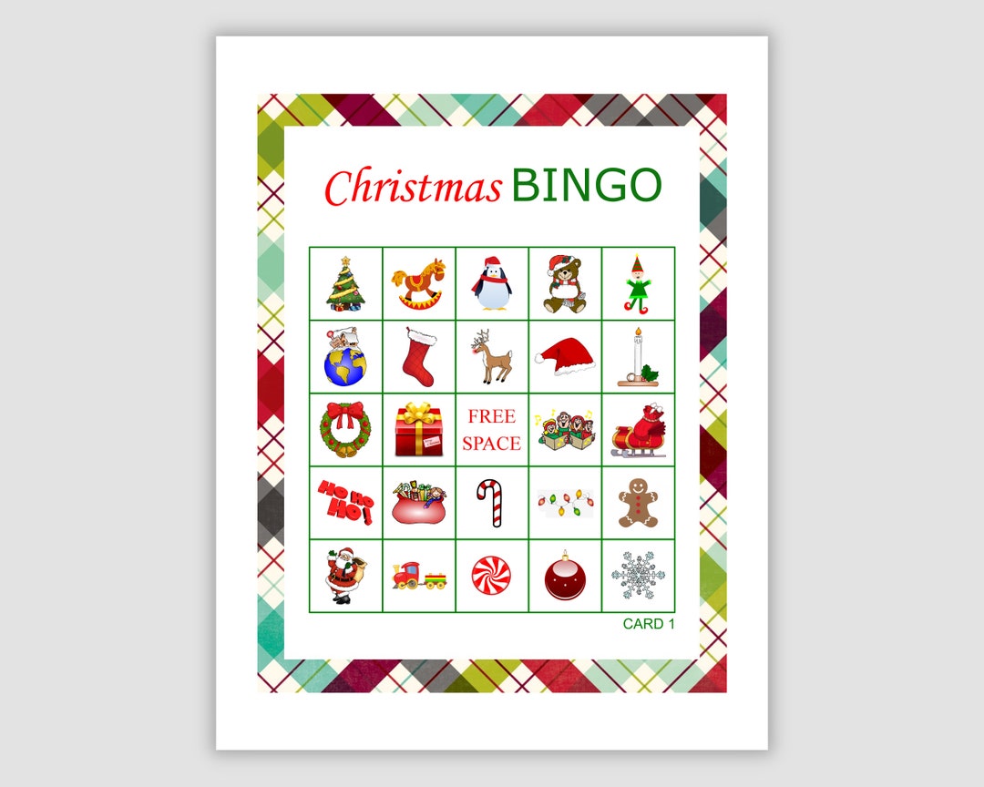 100 Christmas Bingo Cards Pdf Download, 1 per Page, Instant Printable ...