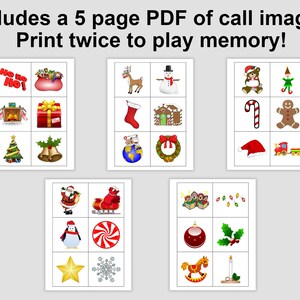 100 Christmas Bingo Cards Pdf Download, 1 per Page, Instant Printable ...