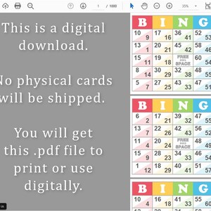 1000 Double Rainbow Bingo Cards Pdf Download, 1, 2, and 4 per Page ...
