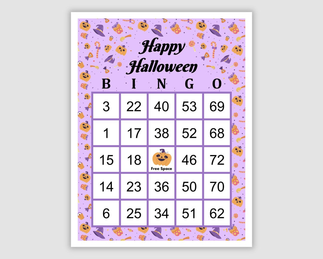 500 Halloween Bingo Cards Pdf Download, Halloween Bingo Printable Bingo ...