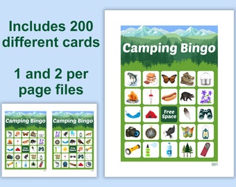 100 ASL Bingo Cards Prints 1 and 2 per Page Instant Pdf | Etsy