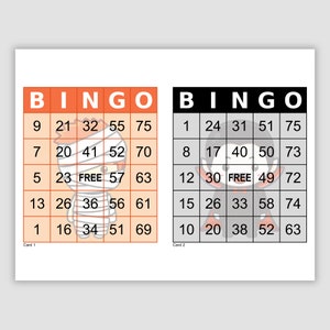 100 Bingo Cards Pdf Download, 1, 2, and 4 per Page, Instant Printable ...