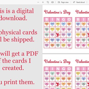 100 Valentines Day Bingo Cards Pdf Download 2 per Page - Etsy