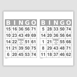 500 Bingo Cards Pdf Download, 1, 2, and 4 per Page, Jumbo Large Print ...