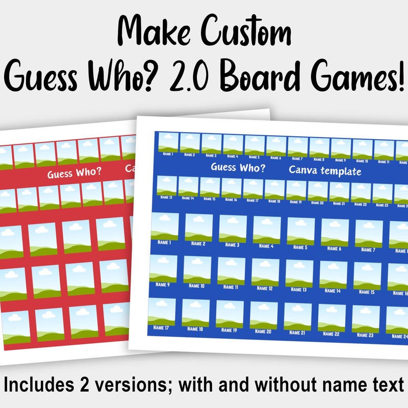 Custom Guess Who - Etsy