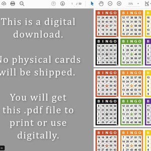 300 Bingo Cards Pdf Download, 1, 2, 4, and 6 per Page, Instant ...