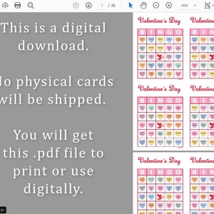100 Valentine’s Day Bingo Cards Pdf Download, 4 per Page, Instant ...