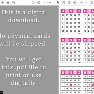 1200 Bingo Cards Pdf Download, 1, 2, 4, and 6 per Page, Instant ...