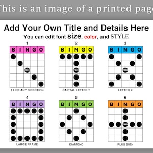 Editable Bingo Pattern Program Flyer, Easily Create Your Own 6 Game ...