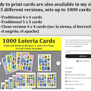 Editable Loteria Template, 100 Cards Automatically Fill, Pre-filled ...